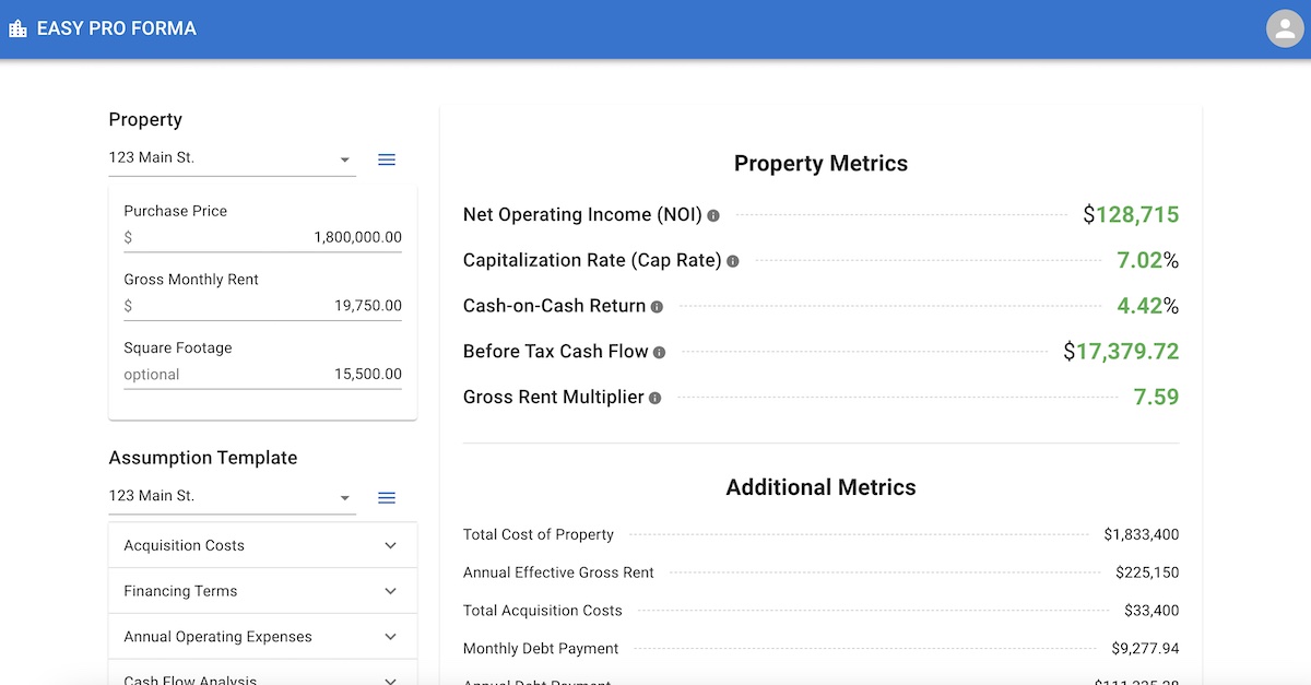Easy Pro Forma